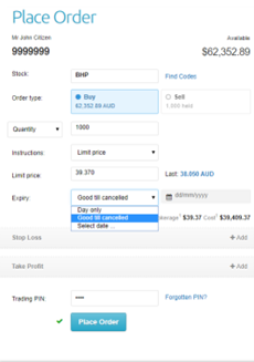 How do I place a trade?